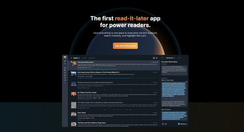Readwise Reader 进入 Public Beta 阶段，并开始早鸟优惠 – An Admirable Pro